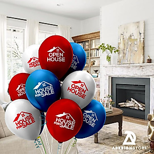 House for Sale Balloons - Open House Balloons for Real Estate - Realtor Metallic Balloons Supplies Sign - Sale by Owner - Realtor Open House - Realtor Kit - Realtor House Signs (24)