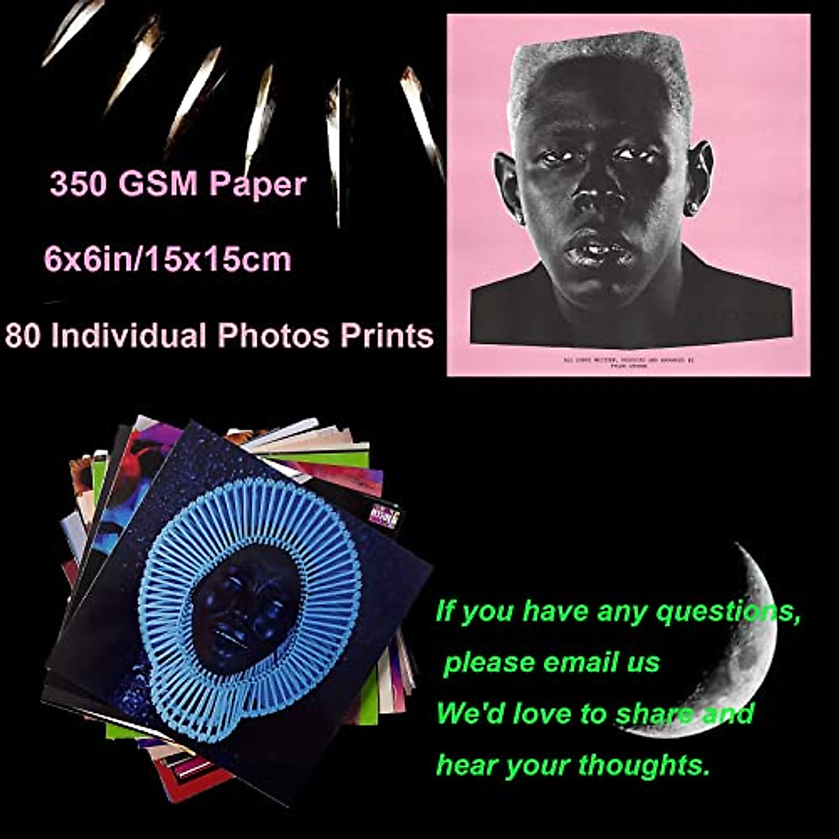 HyeeMiZine 80 Pcs Posters Wall Collage Kit,Big Album Cover Posters,Posters for Room,Music Posters,Rap Posters,Rapper Posters,Wall Posters,Cool Posters for Bedroom,Album Music Posters for Room 6x6 Inch