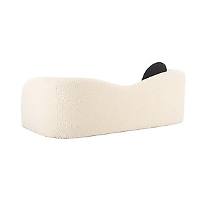 Tov Furniture Leonie Beige Faux Shearling 84" Sofa