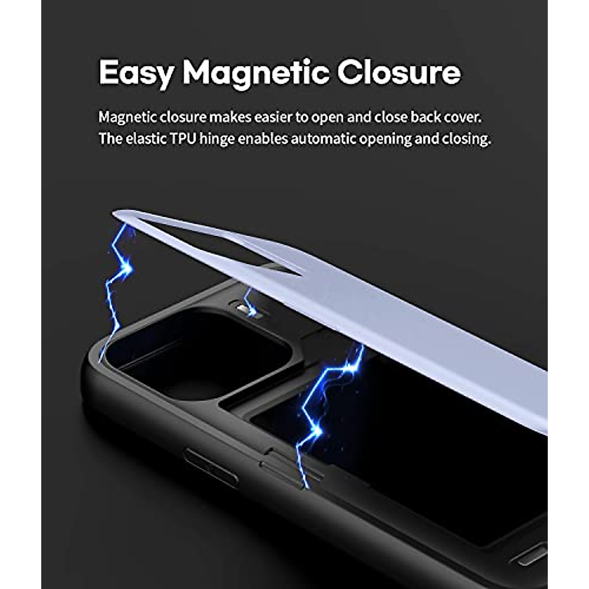 GOOSPERY Magnetic Door Bumper Compatible with iPhone 13 Pro Case, Card Holder Wallet Case, Easy Magnet Auto Closing Protective Dual Layer Sturdy Phone Back Cover - Lilac Purple