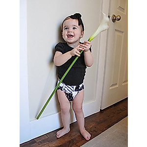 babygoal Reusable Cloth Diapers for Baby Boys, One Size Adjustable Washable Pocket Nappy Covers 6 Pack+ 6pcs Microfiber Inserts+4pcs Bamboo Inserts 6FB15