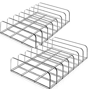Niurewan 2 Pack Acrylic Makeup Palette Organizer,7 Spaces Plastic Makeup Holder Organizer,Accessories Storage Organizer for Eyeshadow Palettes,Contour Kits,Blush,Clear