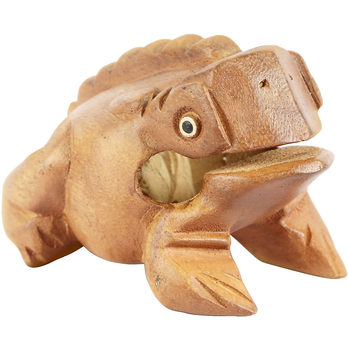 GPCT [Wooden Frog Croak Guiro Toy. 4 Inch Medium Size, Sophisticated Craftsmanship, Croaking [Loud Sound] Frog Percussion Instrument- (Mango Wood)