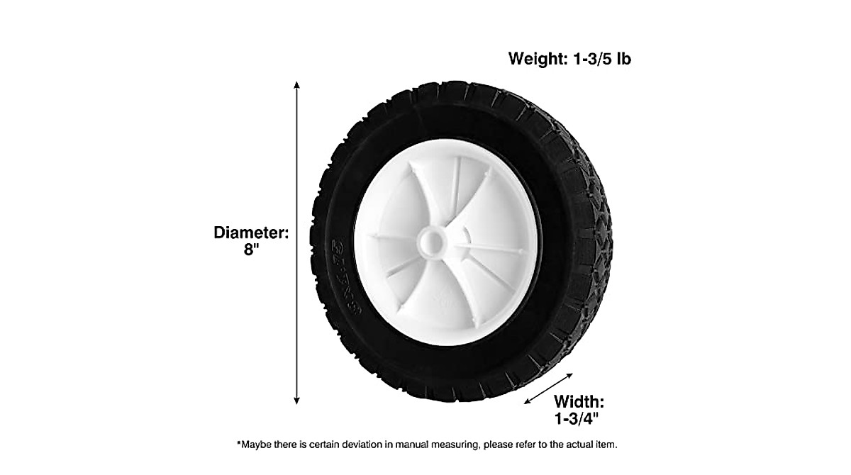 8 Inch Universal Replacement Wheels for Lawn Equipment