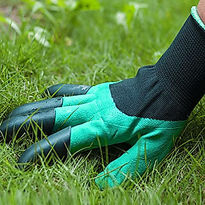 Gardening Gloves, 2 pairs green Garden Gloves with a Garden Shovel and a Cultivator, Garden Gloves with Claws for digging Planting Weeding Seeding , Excellent Plant Gifts