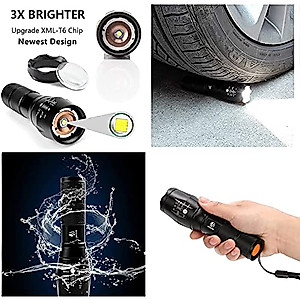 yIFeNG Tactical Flashlight Led Flashlight High Lumens S1000 - T6 Upgraded Flash Light Ultra Bright with Zoomable 5 Modes, Camping Accessories for Outdoor Emergency Gear (2 Pack)