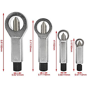 4 Sizes Heavy Duty Nut Splitter Broken Damaged Screw Nut Removal Splitting Tools