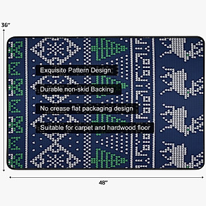 Mapuon Heavy Duty Desk Chair Mat for Carpet & Hardwood Floors, 48" x 36" Exquisite Jacquard Floor Mat Office Chair Mat for Carpeted Floors and Hardwood Floor for Home Office