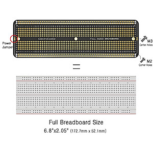 ElectroCookie PCB Prototype Board Large Solderable Breadboard for Electronics Projects Compatible for DIY Arduino Soldering Projects, Gold-Plated (3 Pack, Matte Black)