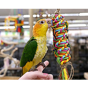 Rainbow Weave Shreddable Parrot Toy (Choose a Size) (Large)