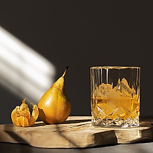 Navaris Glass Whiskey Tumblers (Set Of 4) - 9.8 oz Drinking Glasses And Gift Box - For Daily Use, Parties and Social Gatherings - Dishwasher-Safe