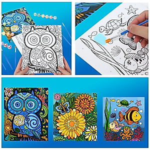 Paint by Numbers Kit for Kids and Adults, Art Supplies for Kids 6-12, Painting Kits for Kids, Crafts and Fun, Acrylic Paint Set, Canvas Painting Kit, Include Framed Pre-drawn Canvas, Color by Numbers