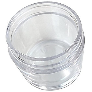 (Quantity: 30 Pieces) Beauticom 30G/30ML (1 Oz) Round Clear Jars with Black Flat Top Lids for Beads, Gems, Glitter, Charms, Small Arts and Crafts - BPA Free