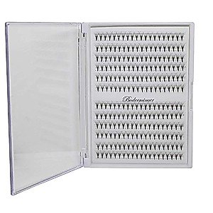 Dedila Short Stem Nature Long 10D Premade Fans Dramatic Volume Eye Lashes Extensions Thickness 0.07mm D Curl Soft and Light Weight Individual False Eyelashes Cluster (12MM)