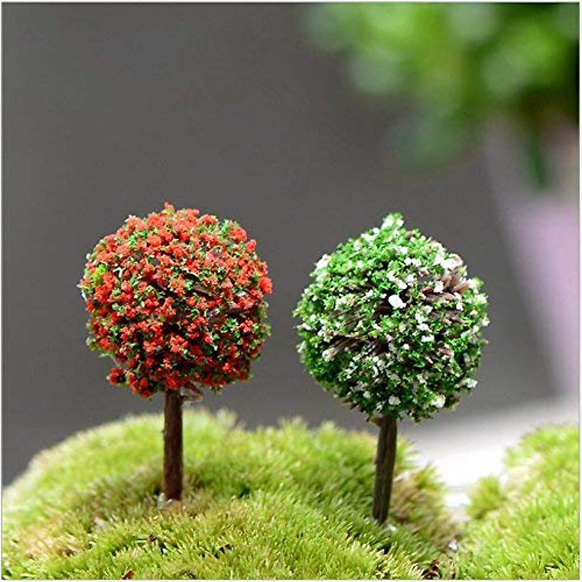 29pcs Mixed Model Trees, 1.5-4.8 inch(4-12 cm), OrgMemory Fruit Trees, Ho Scale Trees, Model Train Scenery, Architecture Trees, Flower Trees with No Bases