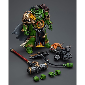 Pipigirl JoyToy 40K Space Marine Genuine License 1/18 Action Figure, Ultramarines Intercessors, 4.88 inch Models Space Marines Action Figures Kits (Salamanders Captain Adrax Agatone)