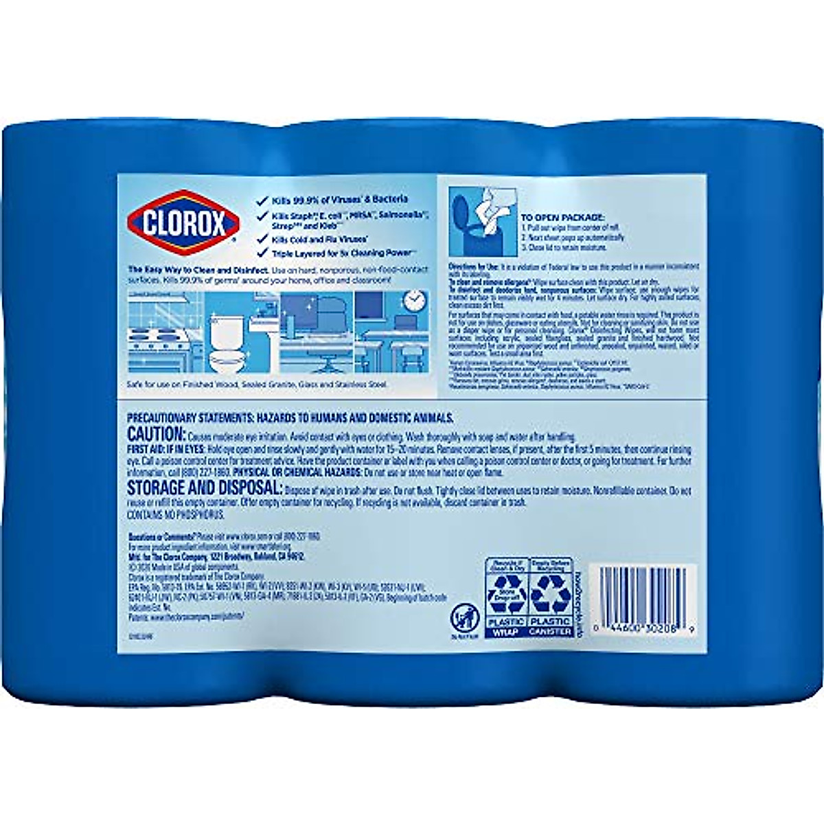 Fresh Step Clorox Disinfectant, 75 Count (Pack of 3), White, 225