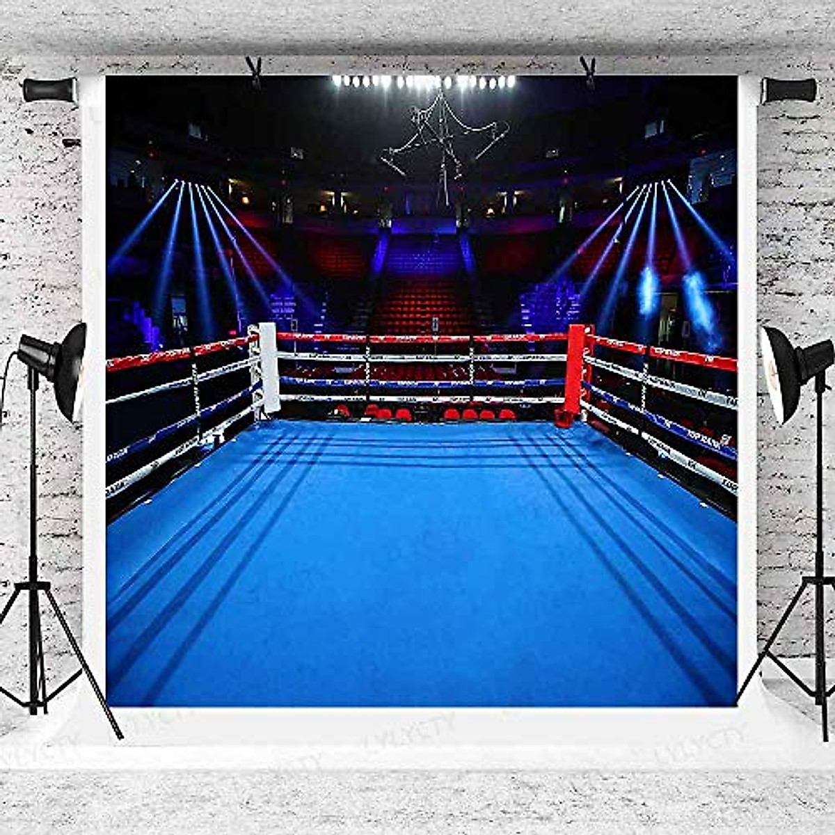 LYLYCTY 6x6ft Boxing Birthday Party Photography Backdrop Boxing Arena Sport Themed Background for Children Boy Portrait Birthday Party Decor Photo Booth Studio Props BJZYLY252