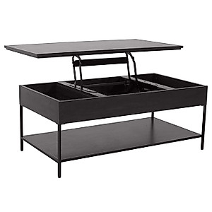 Amazon Brand - Ravenna Home Heights Wood Lift Top Storage Coffee Table, Rectangular, Espresso, 23.6"D x 43.3"W x 16.5"H