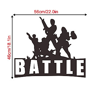 SITAKE Game Room Decor, “Battle” Boys Room Decorations for Bedroom, Kids Wall Decor and Wall Stickers for Playroom, 22.0 x 18.1 Inch