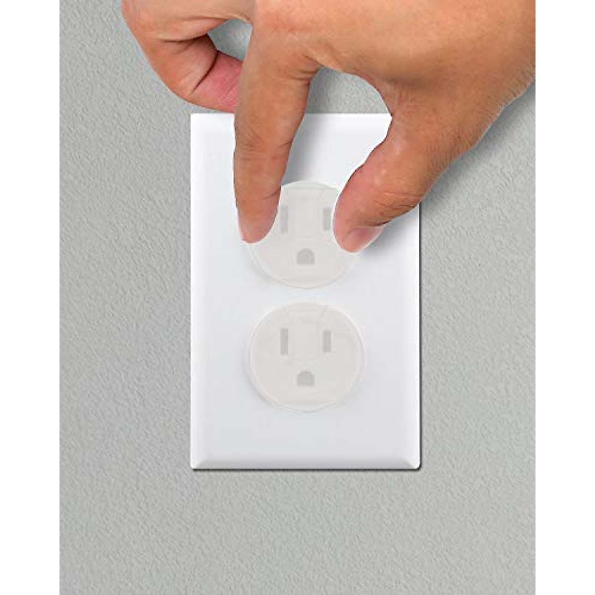 38 Pieces Clear Outlet Covers Baby Proofing - Vmaisi Electrical Safety ChildProof Plug Protector - (Clear, 38 Pack)