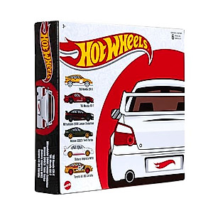 Hot Wheels HW Legends Multipacks of 6 Toy Cars, 1:64 Scale, Authentic Decos, Popular Castings, Rolling Wheels, Gift for Kids 3 Years Old & Up & Collectors