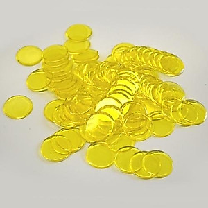 600 Plastic Bingo Chips 100 of Each Color (Red, Purple,Green, Pink,Yellow and Blue.)