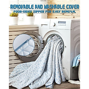 Memory Foam Mattress Topper Full Size 3 Inch, Premium High-Density Memory Foam, Ventilated Design, Removable & Washable Cover, 10 Years Warranty