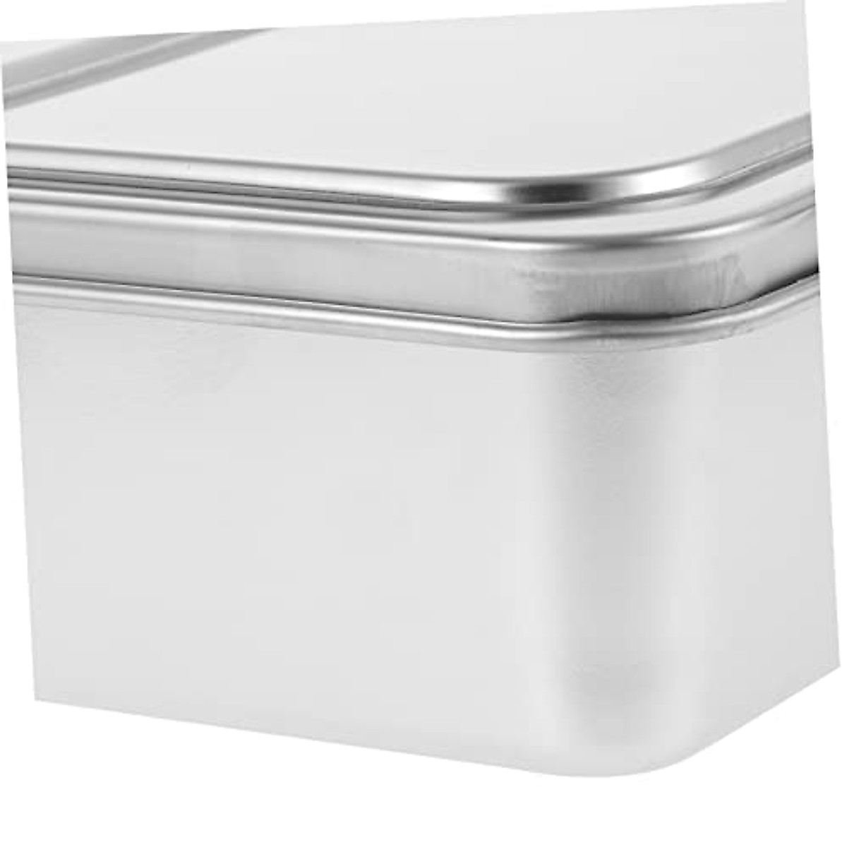 HOMSFOU Box Covered Baking Tray Bread Oven Bread Loaf Pans for Baking Stainless Steel Cake Pan Oven Box for Restaurant Bread Oven Box Bread Oven Tray Silver Metal Dish Stainless Steel