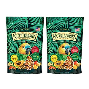 Lafeber Tropical Fruit Nutri-Berries Parrot Food 10 oz bag (2 Pack)