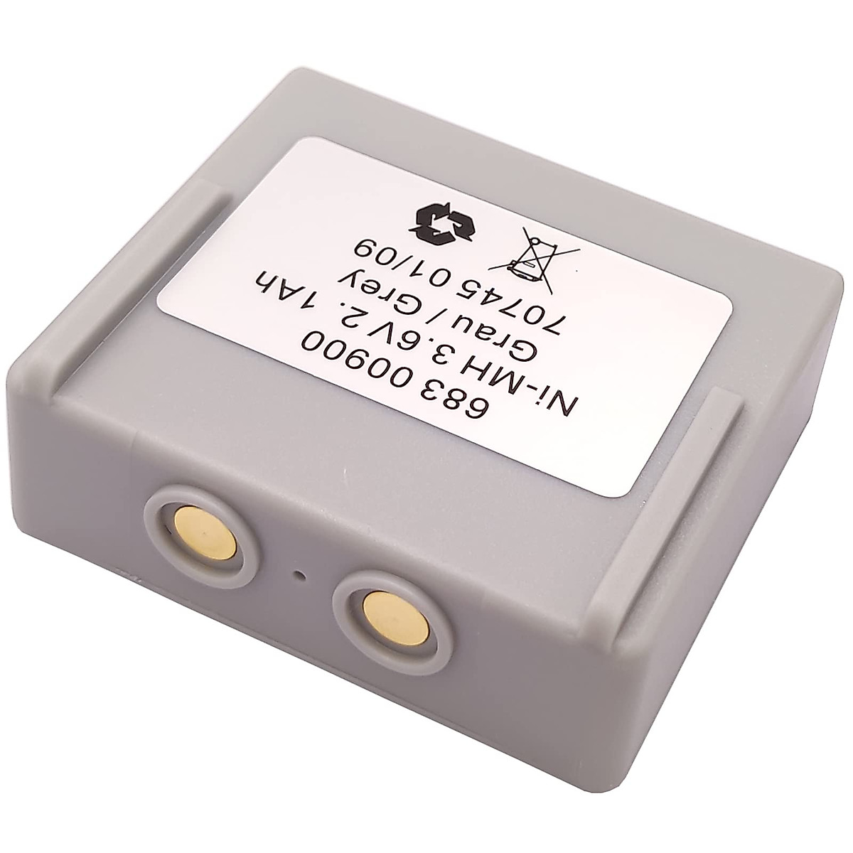 3.6V 2100mAh 2.1Ah Ni-Mh Rechargeable Battery 68300900 for HETRONIC Remote Control, Grey 683 00900 Battery, Pack of 2