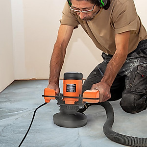 igooo Concrete Grinder, GJ1251, 5" Low-Vibration Concrete Surfacing Renovation Sander with Dust Extraction Tube, Edging Capacity, 1800W 120V 60Hz