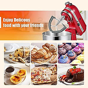 Flex Edge Beater For KitchenAid 4.5-5 Quart Tilt-Head Stand Mixer,Stainless Steel Kitchenaid Paddle Attachment with Silicone Edge Scraper,Kitchen Aid Mixer Accessory Replacement Parts