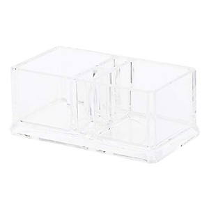 Hemoton Acrylic Condiment Containers Tea Caddy Holder Storage Bin Box Countertop Organizer Storage Station for Beverage Tea Bags Sweetener Coffee Sugar Packets Creamers Drink Pods