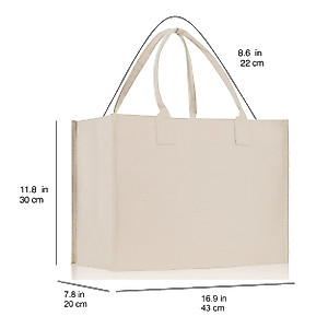 VANESSA ROSELLA Personalized Solid Colors 100% Cotton Canvas Chic Tote Bag (Black - Customize)