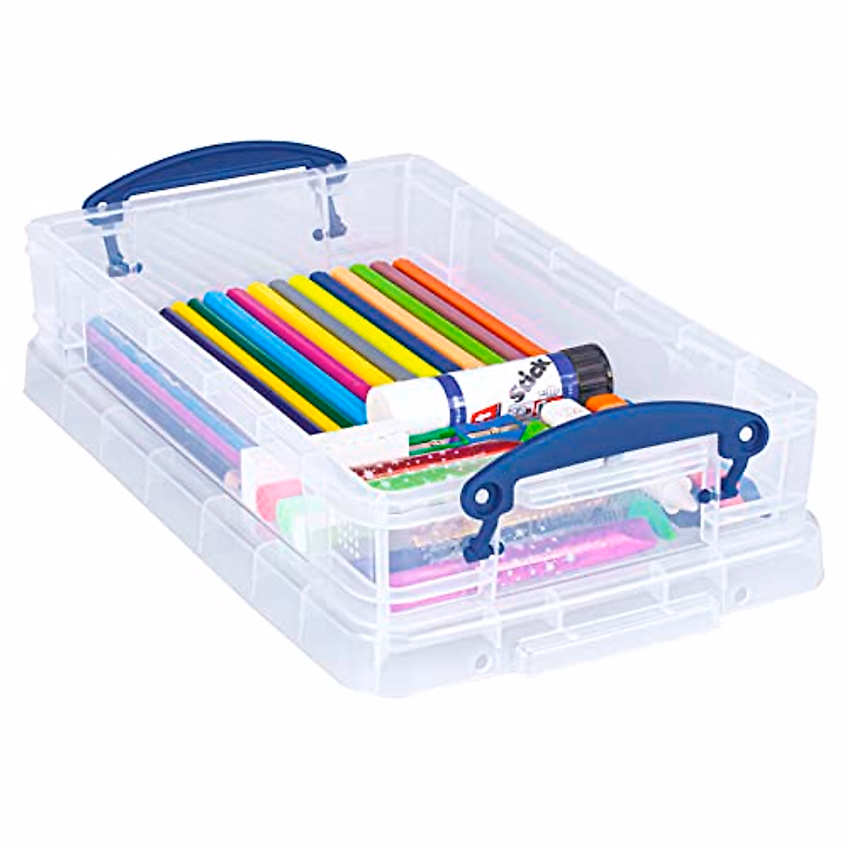 Really Useful Box 2.5 Litre Plastic Storage Box Clear (Pack of 2)