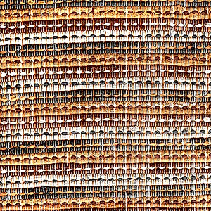 Cotton Chindi Bath Rug 24x36-100% Cotton Soft Absorbent and Machine Washable Shower Bath Rug -Mustard Combo,Bathroom Bath Rugs Set, Cotton Bath Mat,Cotton Bath Rugs, Entryway Rugs,2x3' Rug