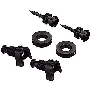 Schaller 14010401 Security Straplocks, Black Chrome