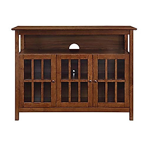Convenience Concepts Big Sur Deluxe TV Stand with Storage Cabinets and Shelf for TVs up to 55 Inches, Dark Walnut