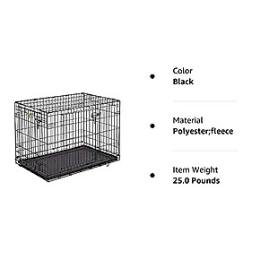 iCrate Dog Crate Starter Kit | 36-Inch Dog Crate Kit Ideal for Medium/Large Dogs (weighing 41 - 70 Pounds) || Includes Dog Crate, Pet Bed, 2 Dog Bowls & Dog Crate Cover