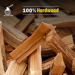 Old Potters Kiln Dried Firewood - Hickory, 1100 Cu. in, 18-20 Logs~ 8" x 2.5" Logs.
