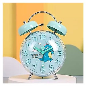 HEGZA Analog Alarm Clock Loud Alarm Clock for Bedrooms, Analog Alarm Clock, Small Alarm Clock, Cute Design for Kids, Battary Operation, 4 inch Kids Alarm Clocks (Color : B)