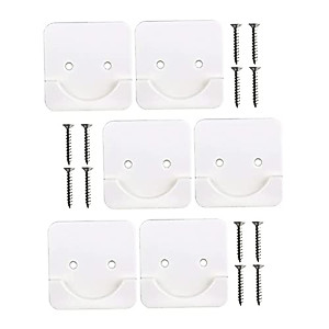 KONTONTY 6pcs No Drilling Mounted Duty Bathrooms Home Wall Bathroom Accessories Fixing Screws Household Adhesive Curtain Adhensive Holders for Tension Kitchen Heavy Wall-mounted Rods
