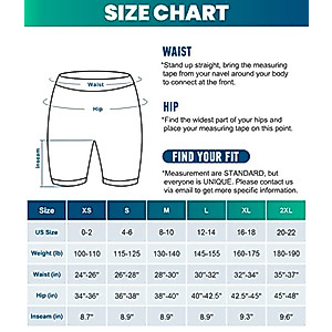 Ewedoos Biker Shorts Women Tummy Control Workout Shorts with 3 Pockets High Waisted Compression Gym Running Yoga Shorts Women Black
