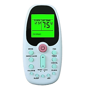 RCECAOSHAN Replacement for Arctic King Air Conditioner Remote Control R09B/BGE R09B/BGCE, with Green Backlight Light