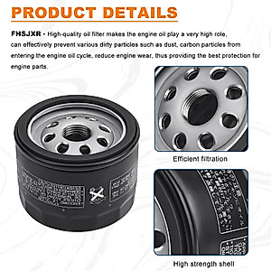 FHSJXR AM125424 492932S Oil Filter for GY20577 492932 696854 695396 LG492932S 795890 Kawasaki 49065-7007 49065-0721 Kohler 2505001 Tecumseh 36563 Lawn Mower Tractor