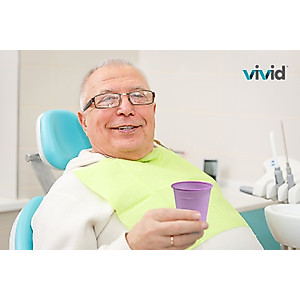 Vivid Premium Quality Plastic Dental Cups – For Everyday Home or Office Use – Pack of 1,000 – 5 Ounce (Pink)