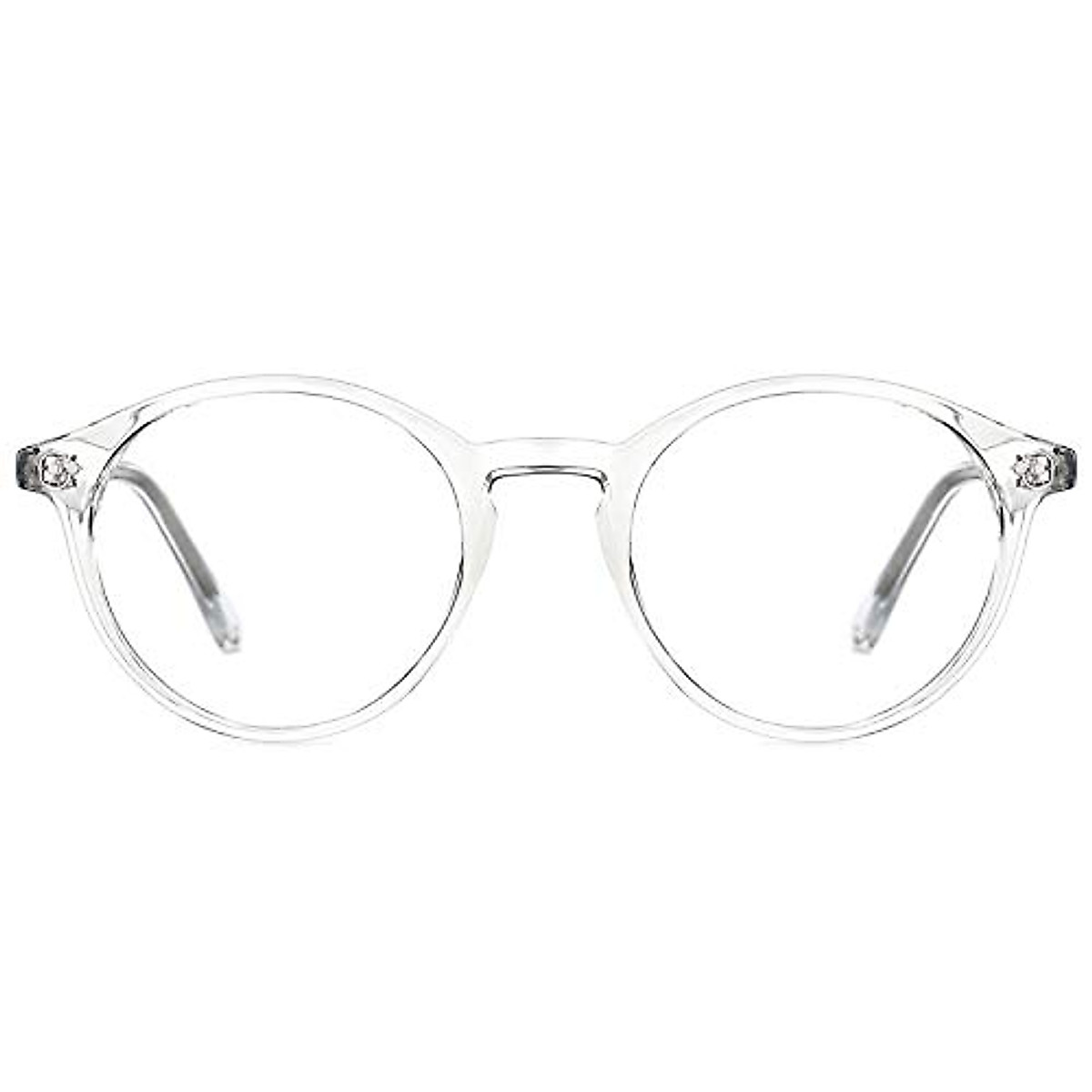 TIJN Blue Light Blocking Glasses Men Women Vintage Thick Round Rim Frame Eyeglasses