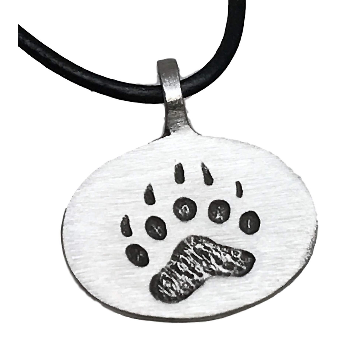 Trilogy Jewelry Pewter Bear Claw Paw Gay Pride LGBT Pendant, Black Necklace Cord with Clasp