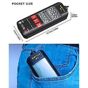 SUETTLA A1 Voltage Tester, Non Contact Voltmeter Digital Smart Multimeter Electric Detector for Measure AC/DC Volt, Liver Wire, Resistance, Continuity
